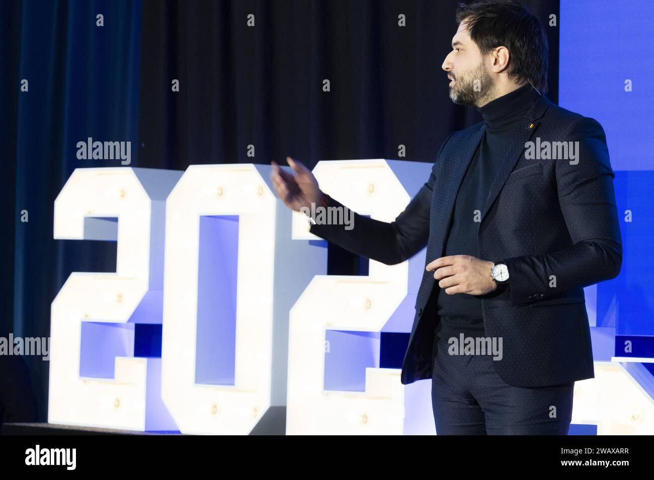 Louvain la Neuve, Belgique. 07 janvier 2024. M. Georges-Louis bouchez ...