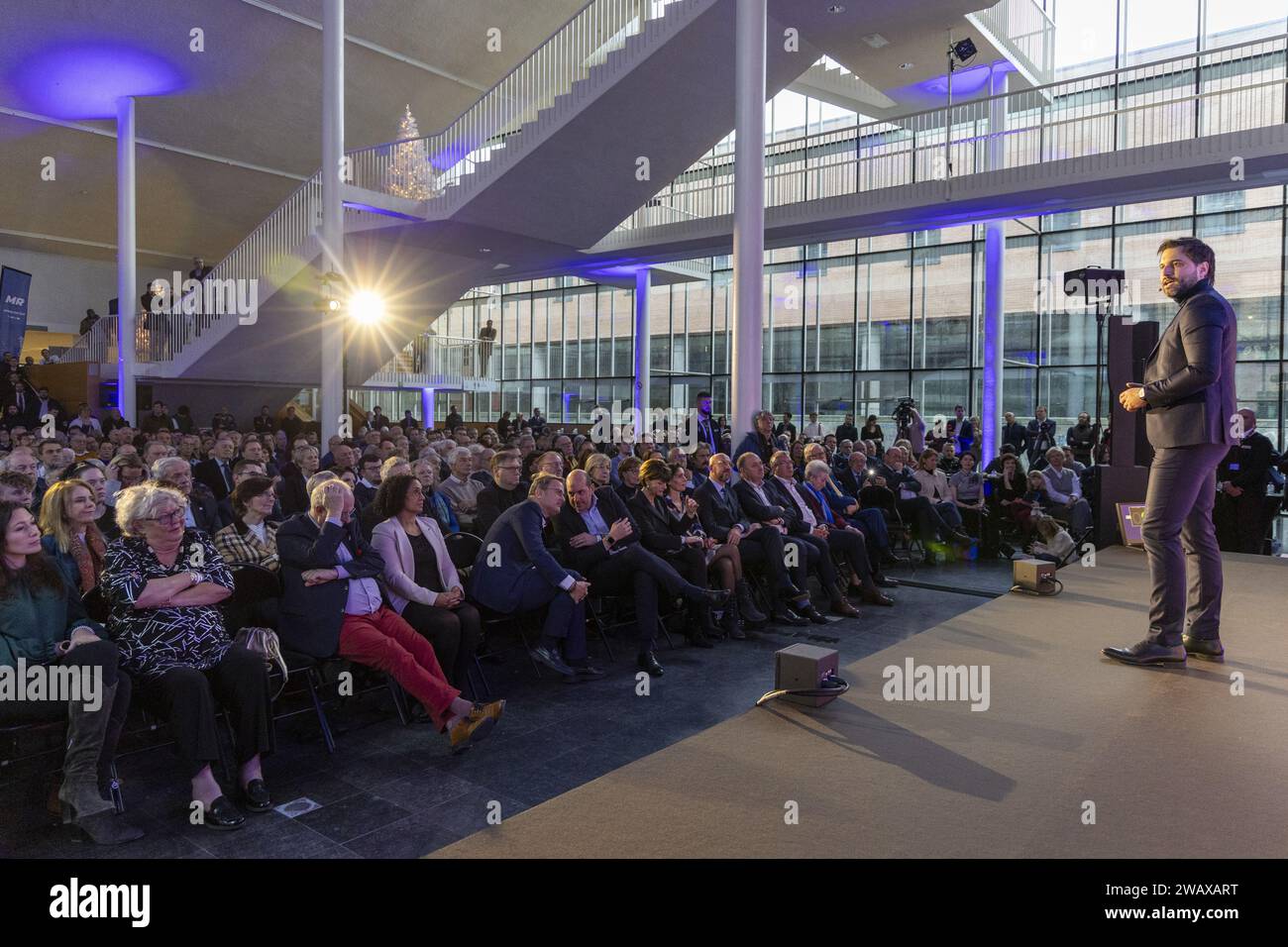 Louvain la Neuve, Belgique. 07 janvier 2024. M. Georges-Louis bouchez ...