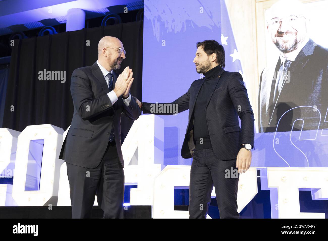 Louvain la Neuve, Belgique. 07 janvier 2024. Le président du Conseil ...