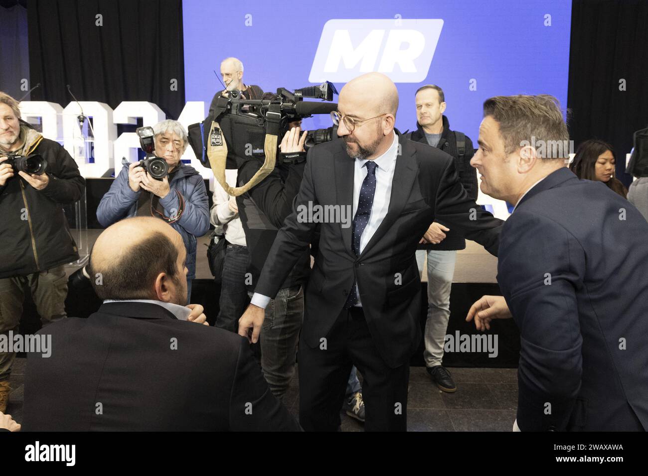 Louvain la Neuve, Belgique. 07 janvier 2024. Le président du Conseil ...
