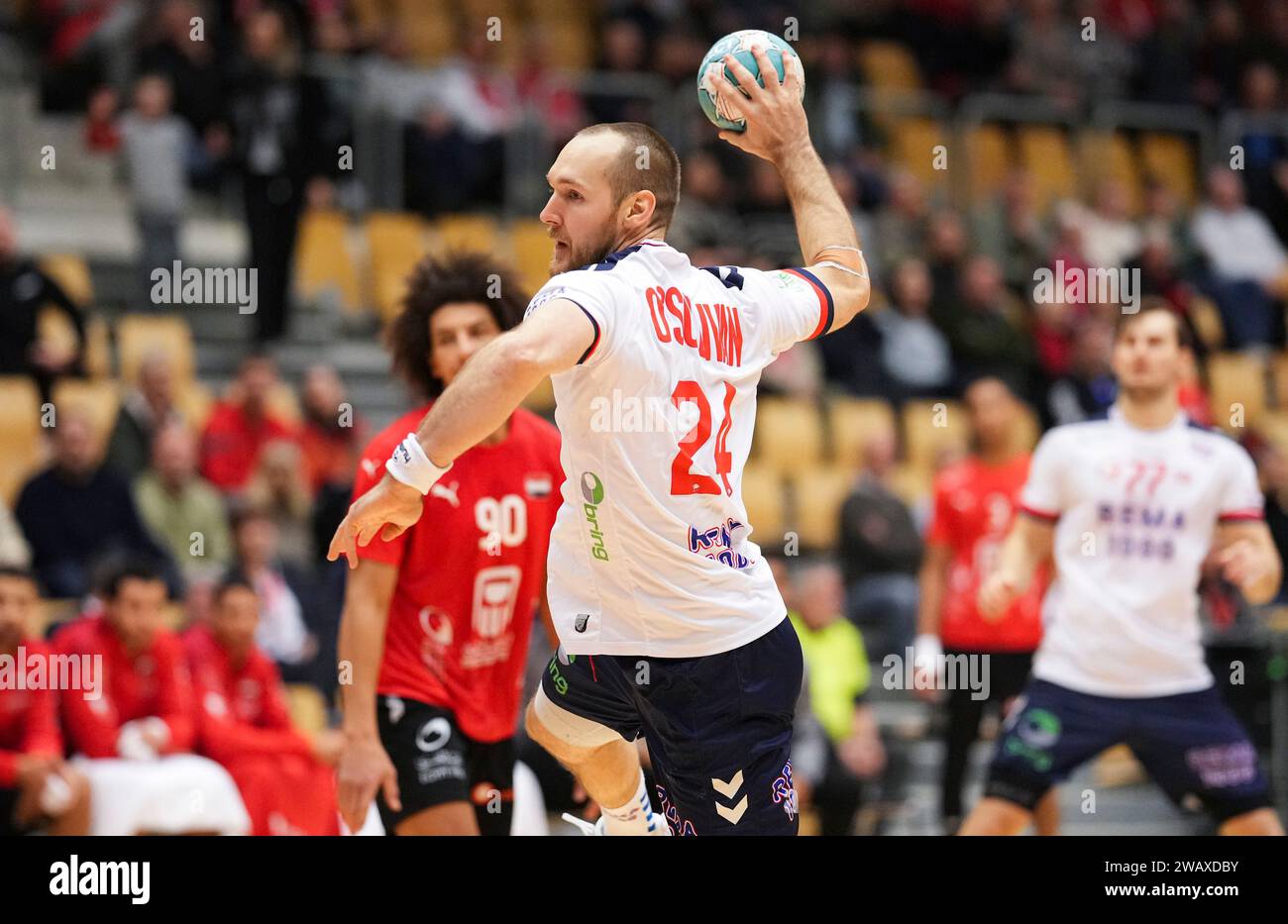 Christian O'Sollivan lors du match de handball masculin dans le tournoi ...