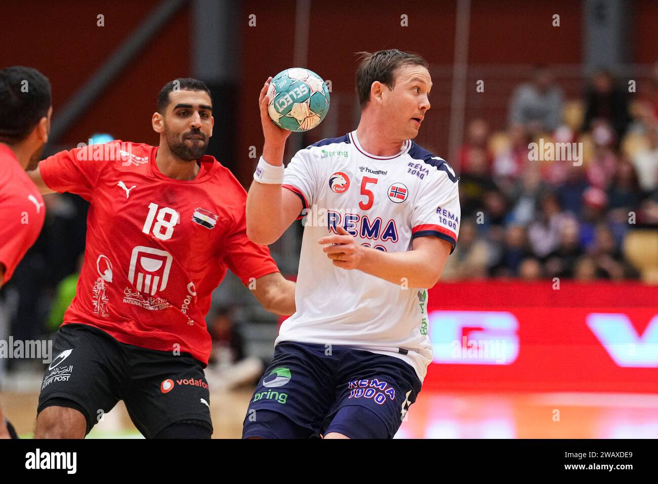 Sander Sagosen lors du match de handball masculin dans le tournoi d ...