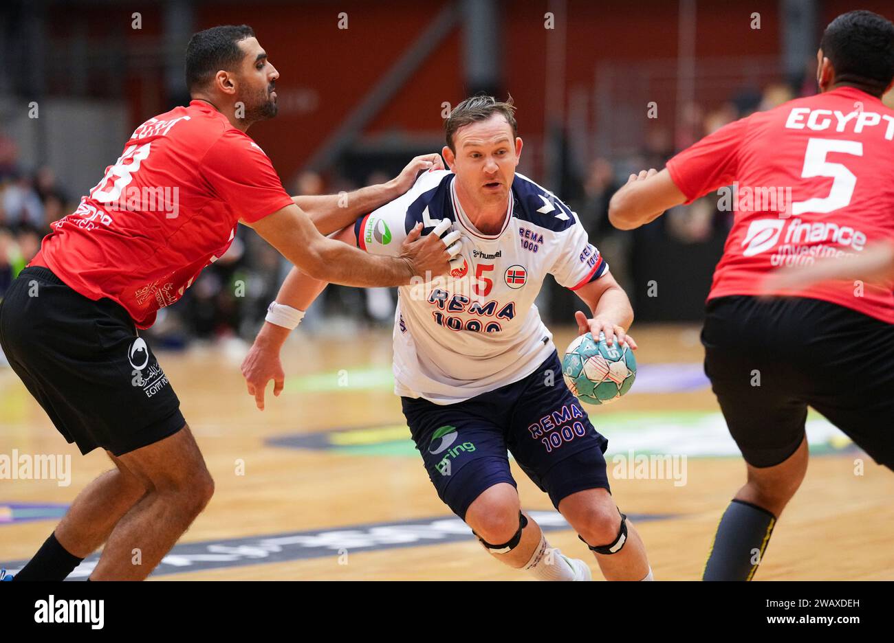 Sander Sagosen lors du match de handball masculin dans le tournoi d ...