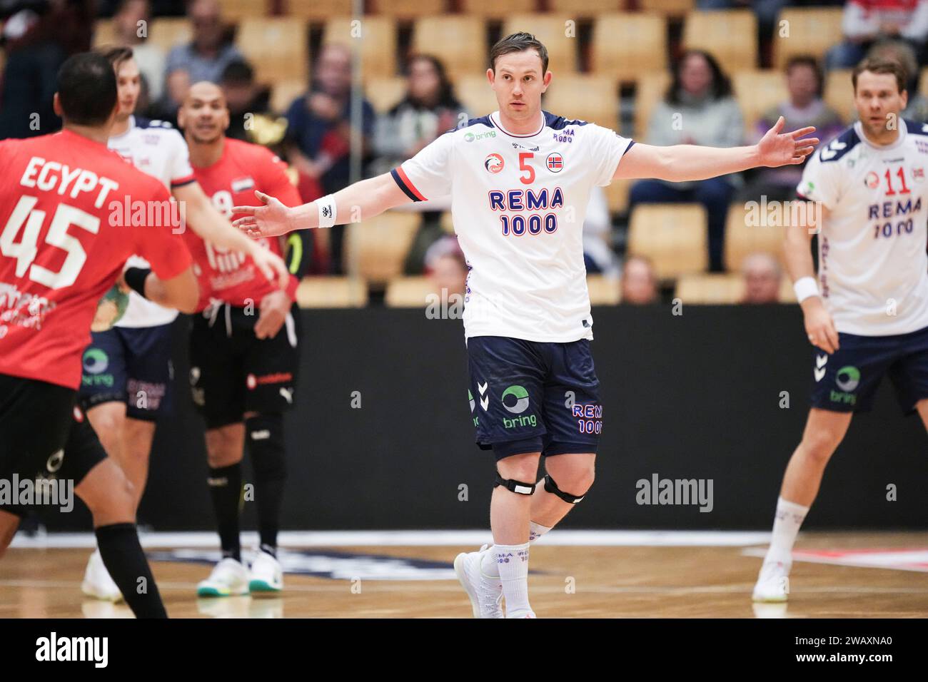 Sander Sagosen lors du match de handball masculin dans le tournoi d ...