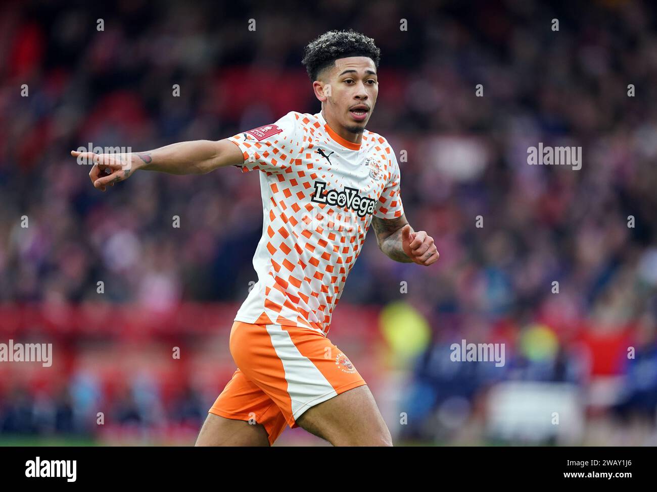 Jordan Lawrence-Gabriel de Blackpool lors du match du troisième tour de ...