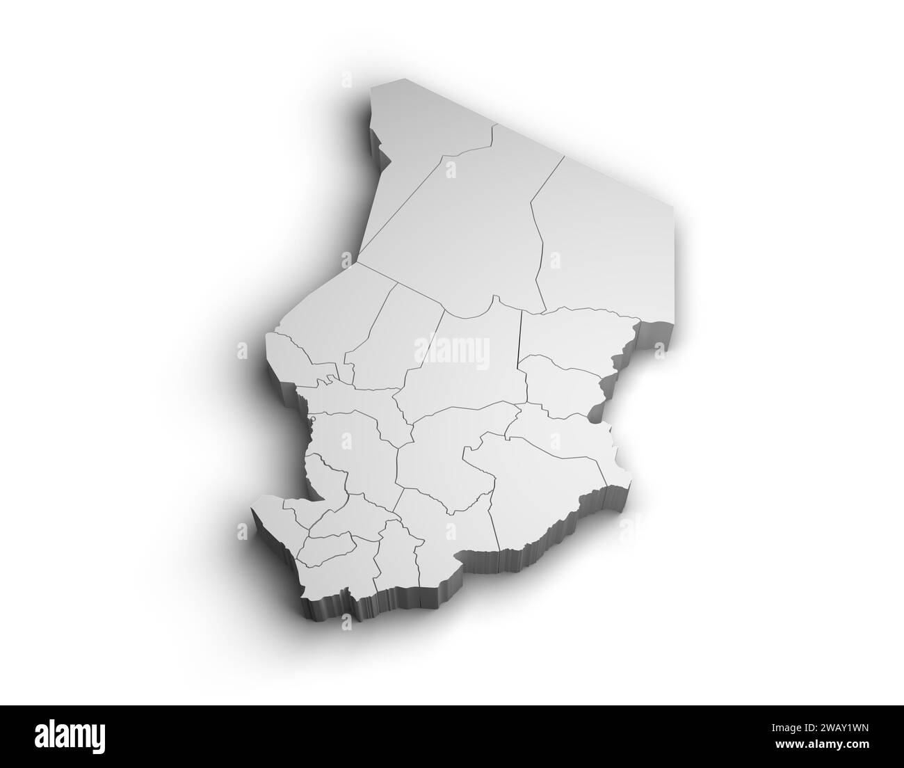 Tchad 3d Banque d'images noir et blanc - Alamy