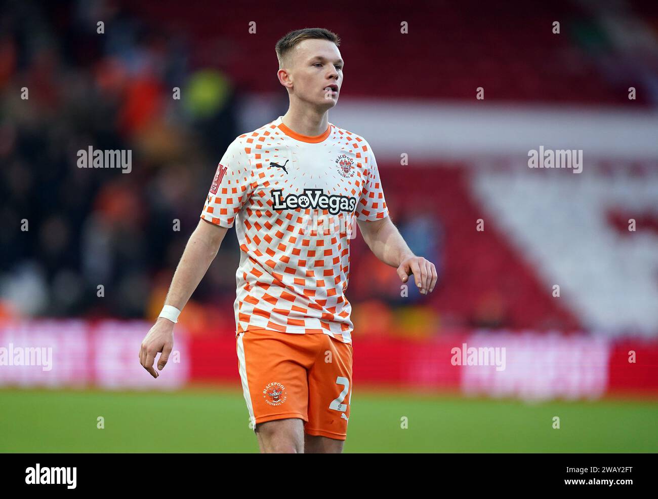 Andy Lyons de Blackpool lors du match du troisième tour de la coupe FA ...