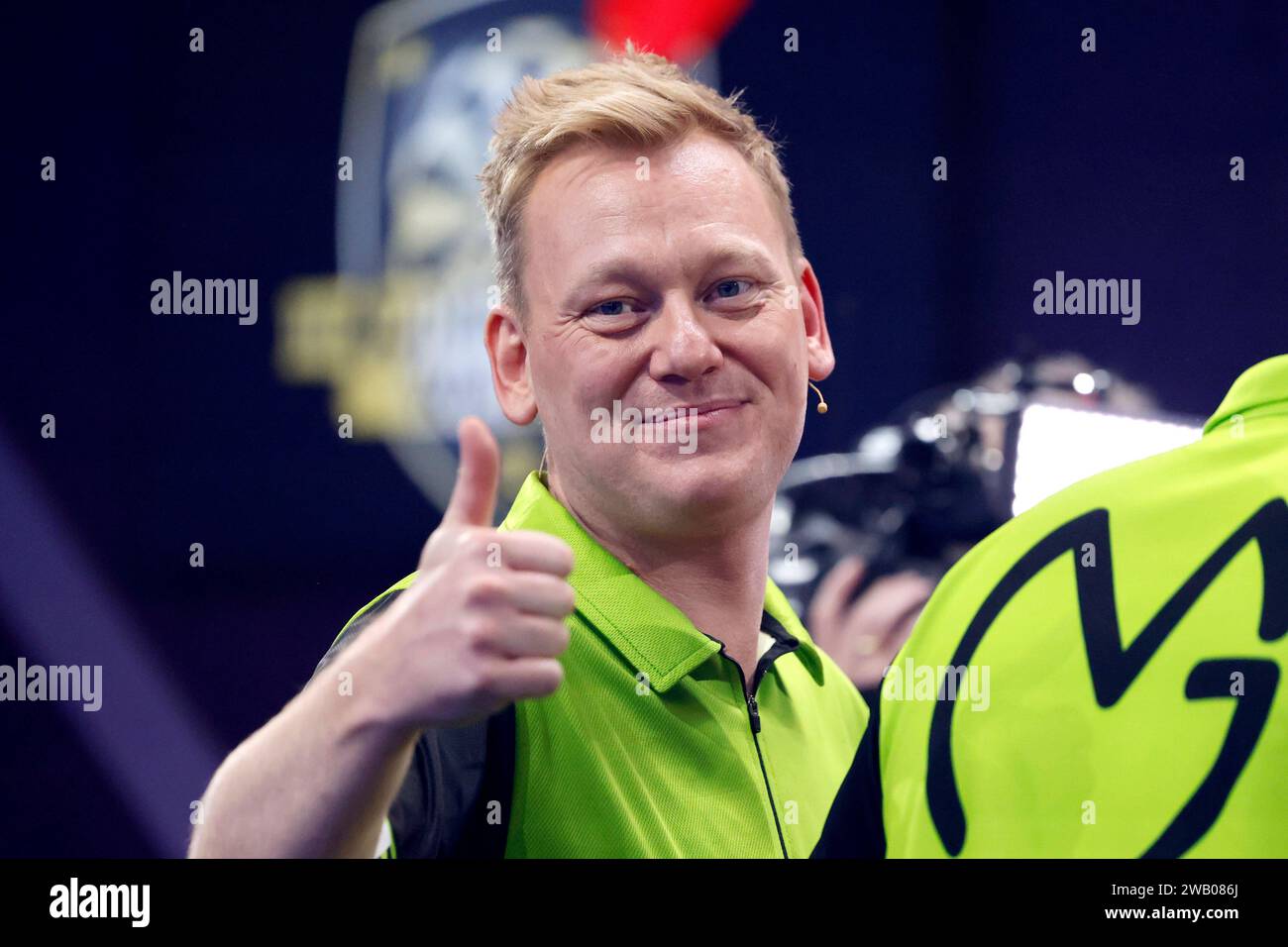 Artiste Jens Knossalla / Knossi BEI der Pro7 Promi Darts WM 2024 ...