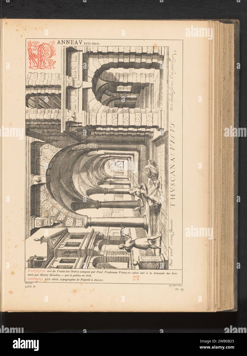Reproduction de colonnes avec des colonnes de l'ordre toscan et le sens ...