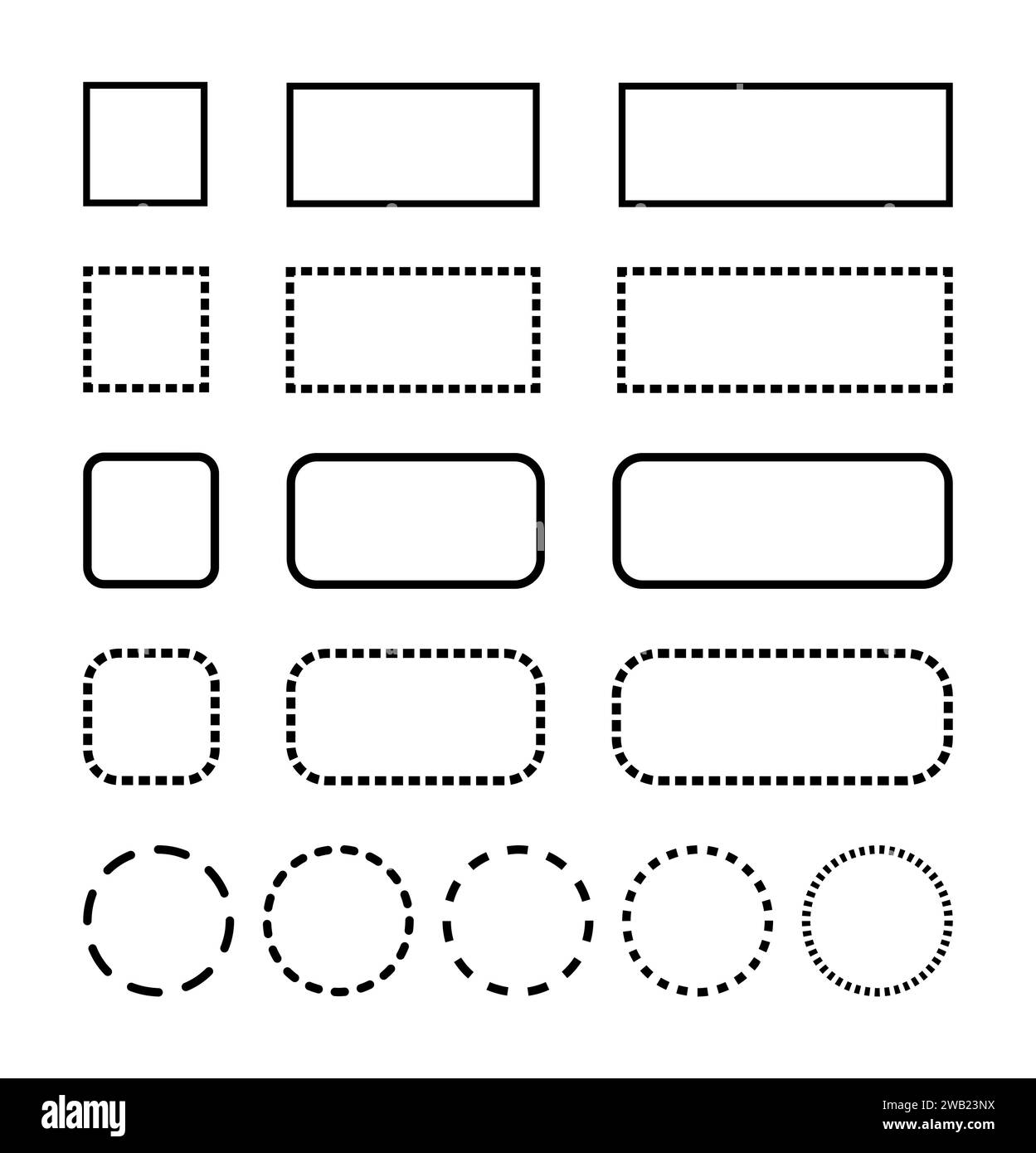 Rectangle en pointillé Banque d'images vectorielles - Alamy