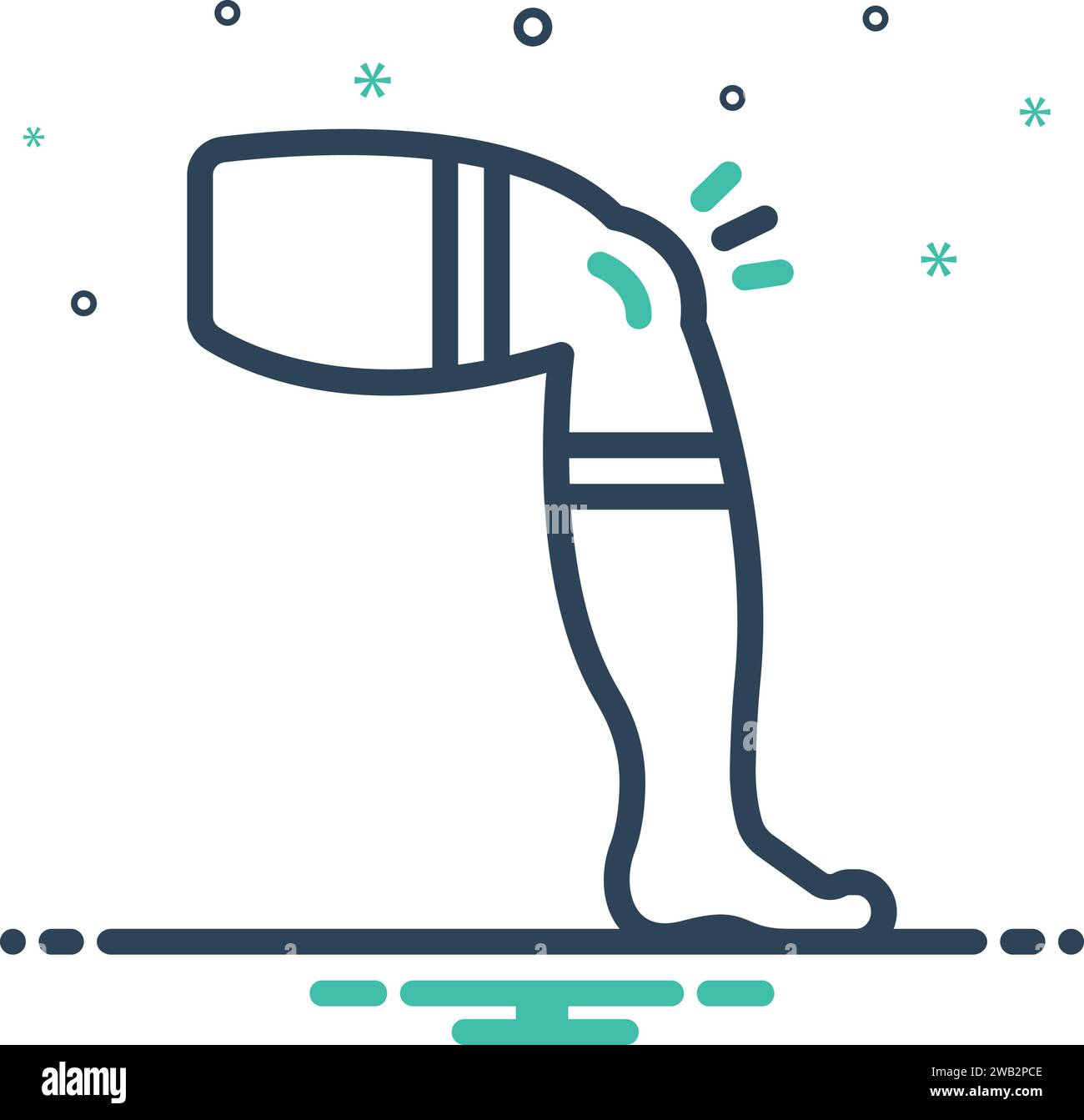 Blessure au genou Banque d'images vectorielles - Alamy