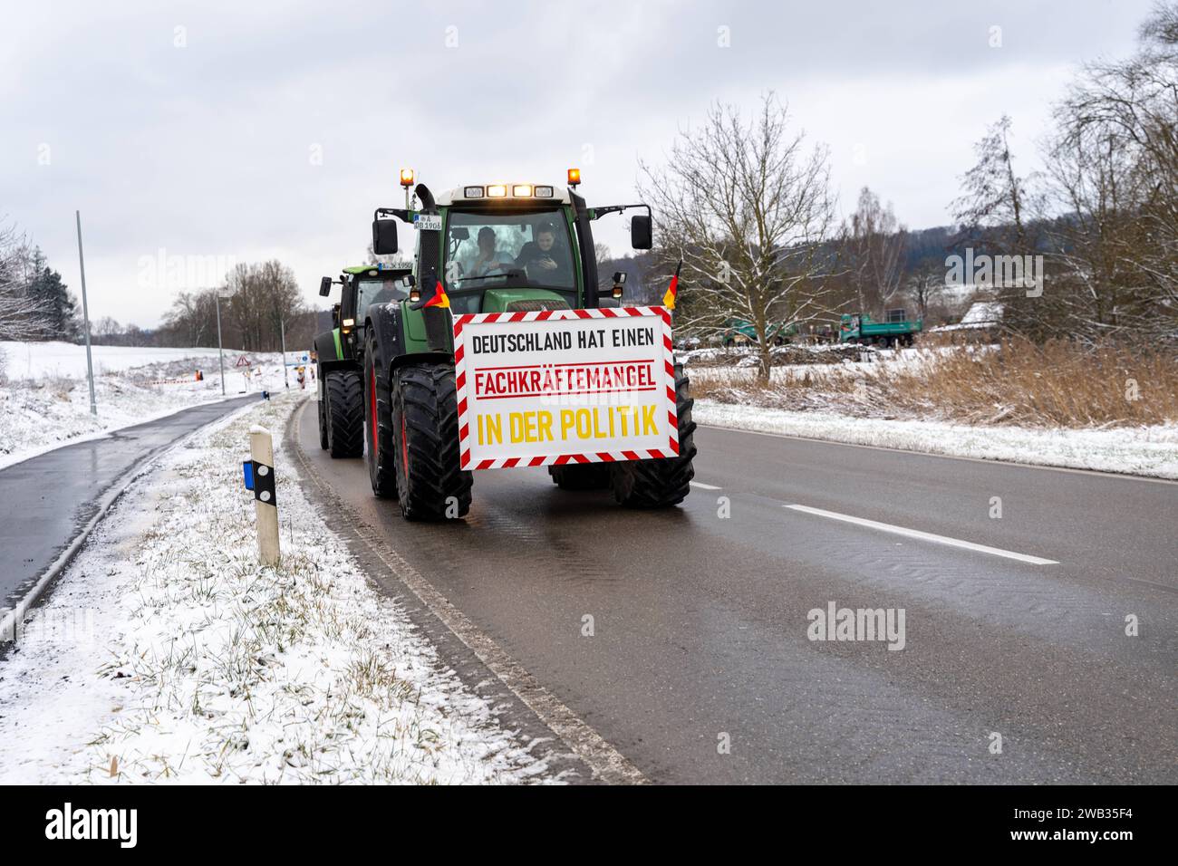 Zusmarshausen, Bavière, Allemagne - 8 janvier 2024 : semaine d'action ...