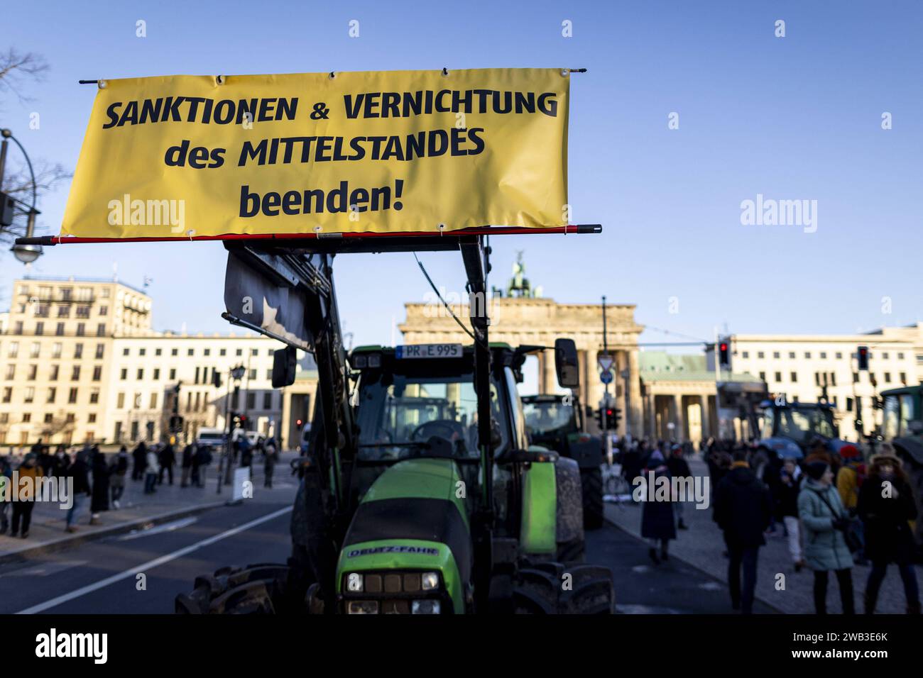 Aufnahmen im Rahmen der Bauernproteste à Berlin. Die Landwirte ...