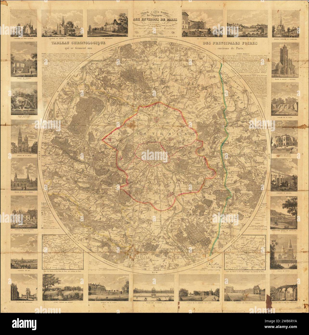 Carte de paris 1830 Banque de photographies et d’images à haute ...