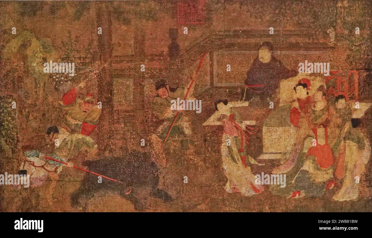 Lady Feng et l'ours. Modifier un compte-rendu Sung. 52 x 89 cm. De l ...