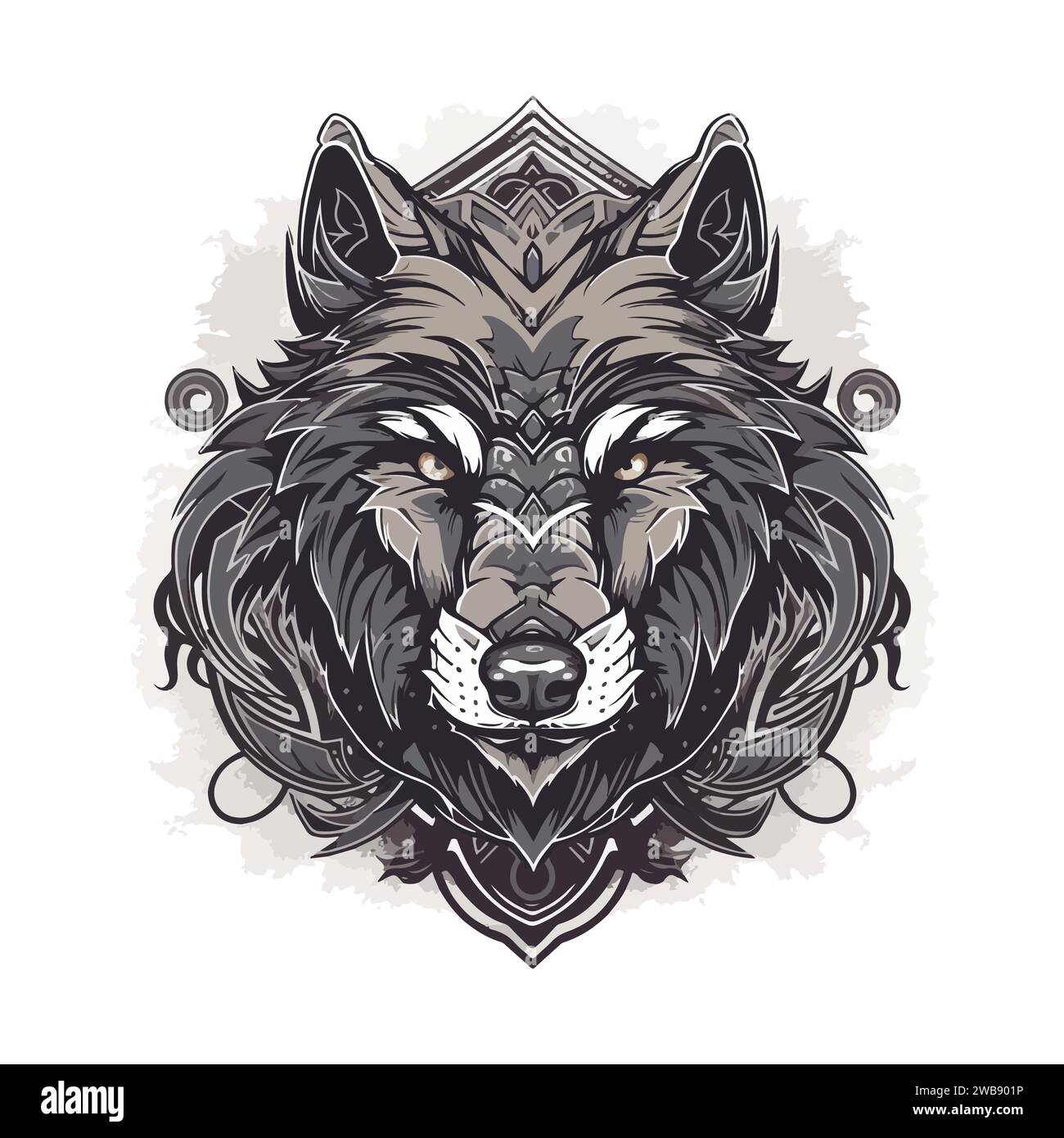 Logo esport de la mascotte des loups pour le jeu de loups et le sport ...