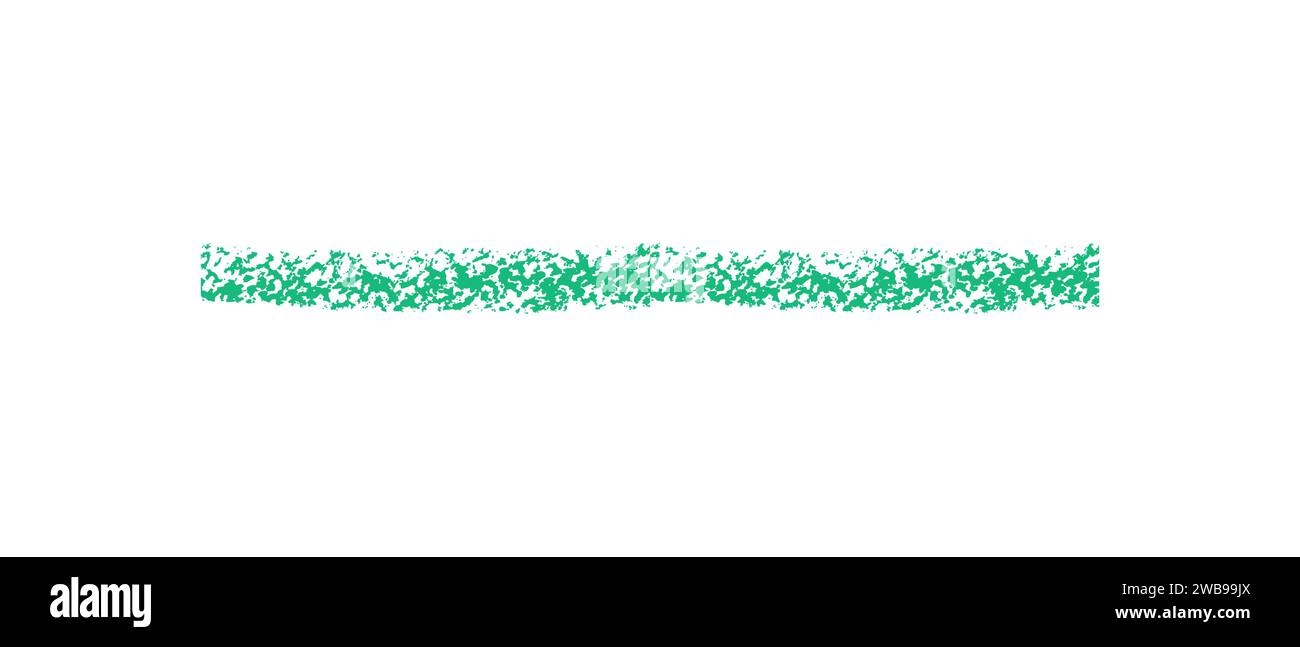Simple ligne verte dessinée à la main avec du crayon de cire, de la ...