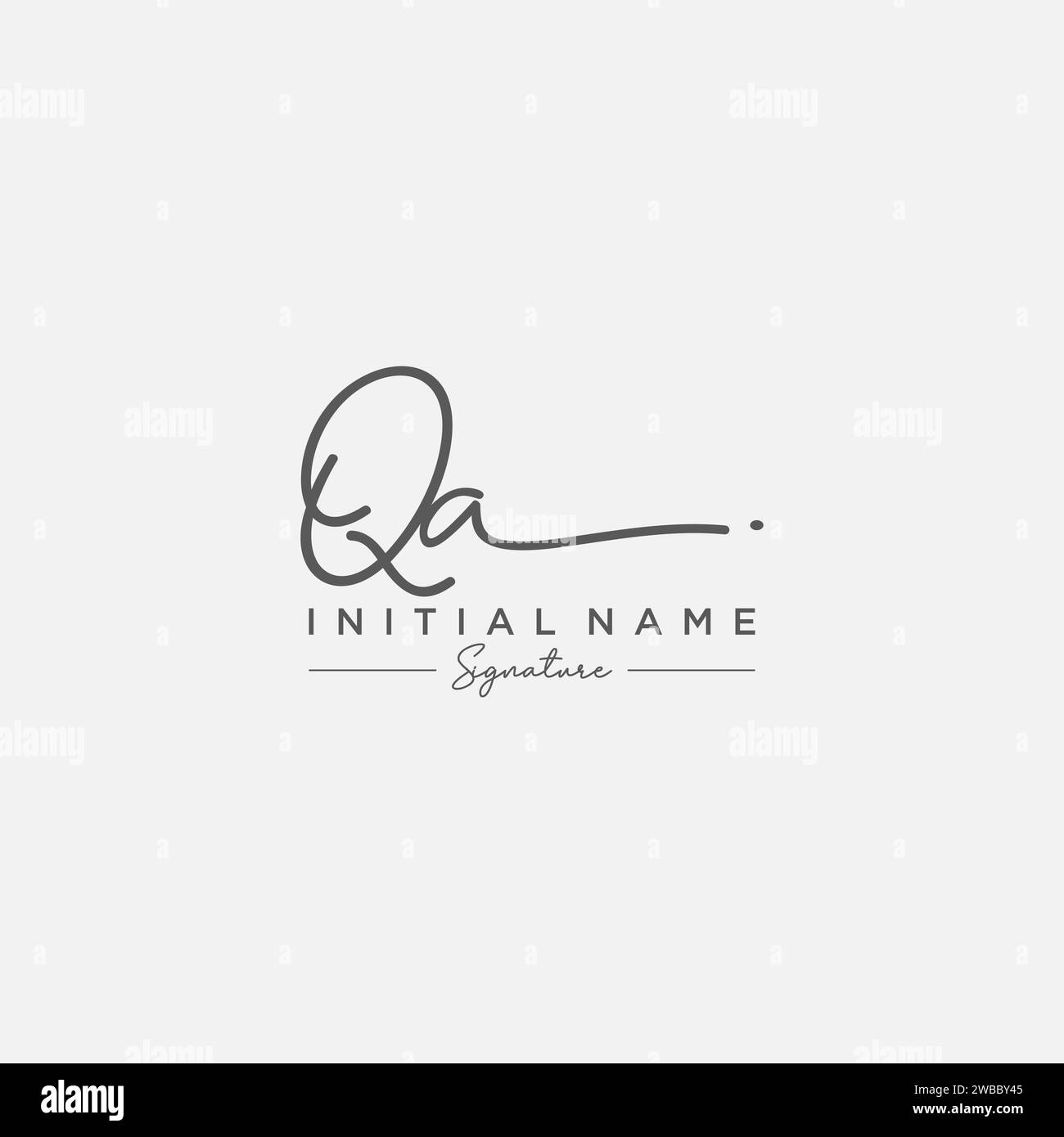 Qa signature Banque d'images noir et blanc - Alamy