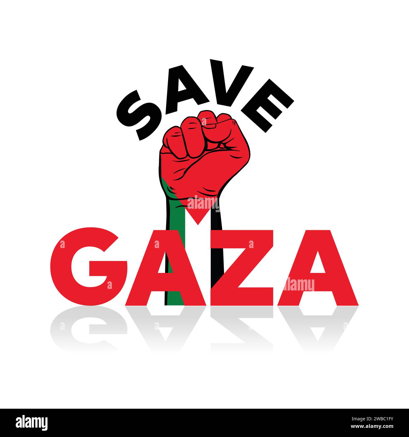 Enregistrez la conception de modèle de typographie vectorielle Gaza ...