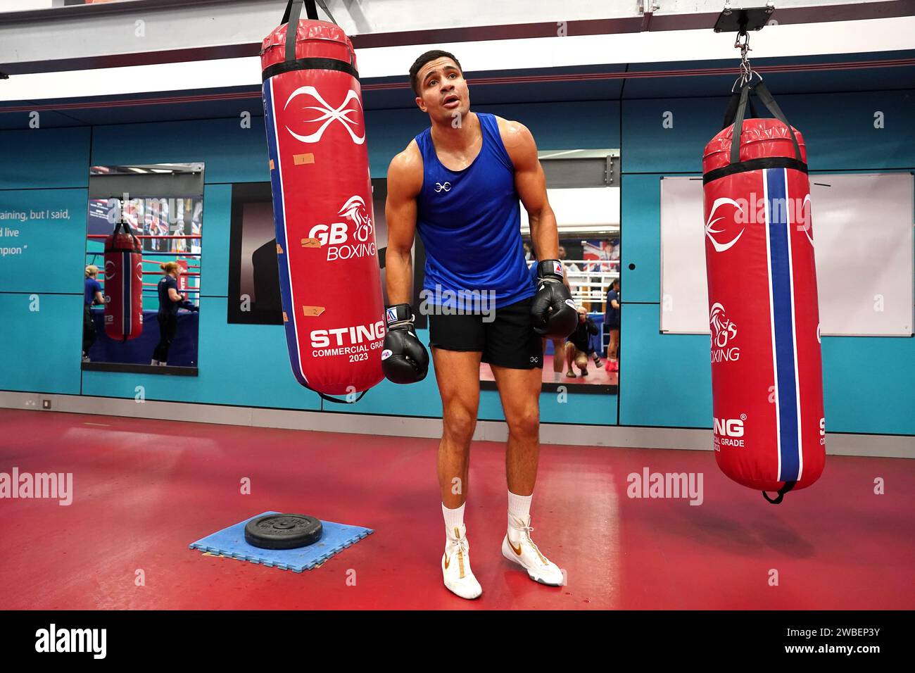 Boxer Delicious Orie lors d'une journée médiatique à l'Institut anglais ...