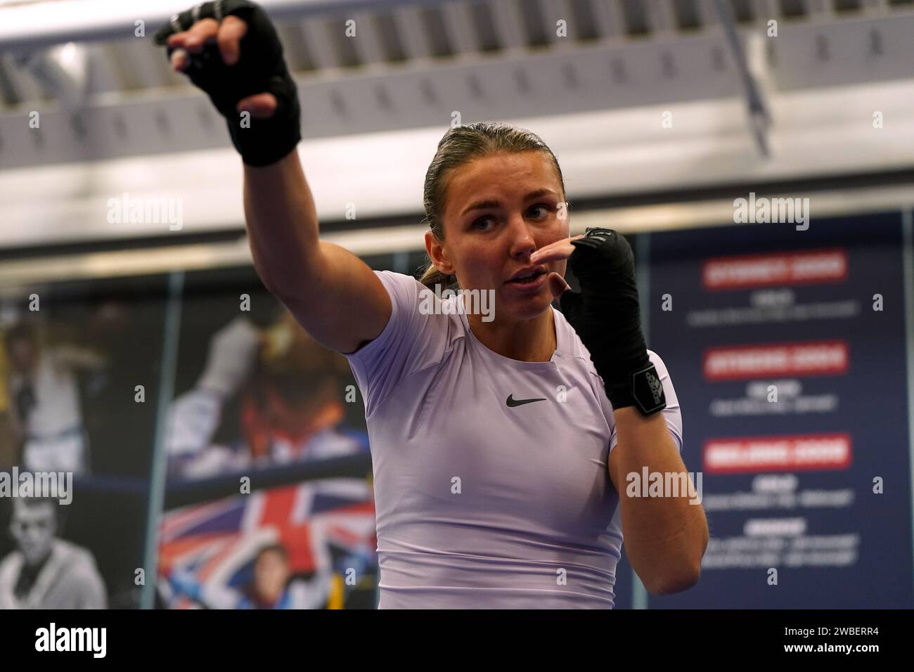 Elise Glynn lors d'une journée médiatique à l'Institut anglais du sport ...