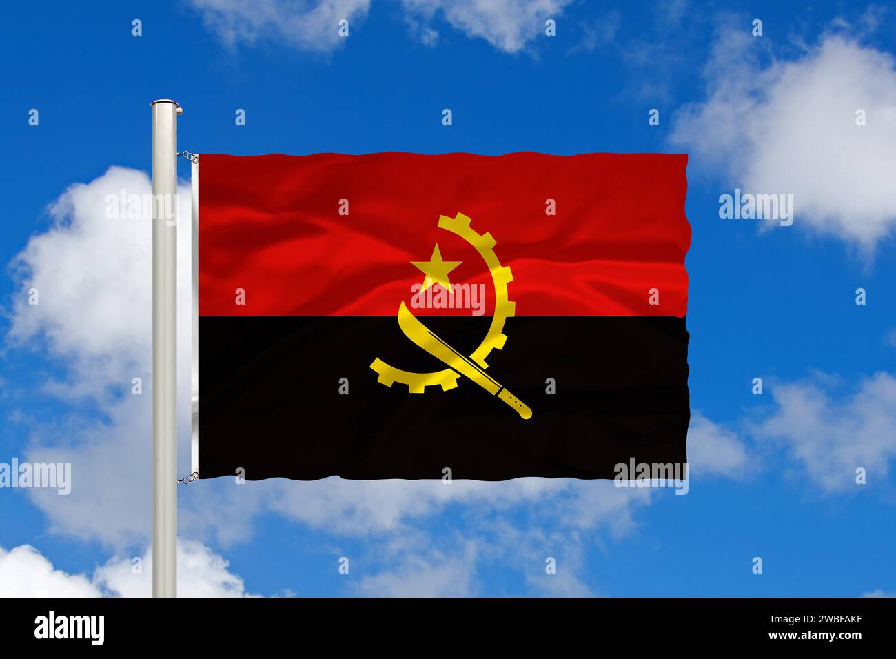 Le drapeau de l'Angola. L'Angola est un État sud-africain. La capitale ...