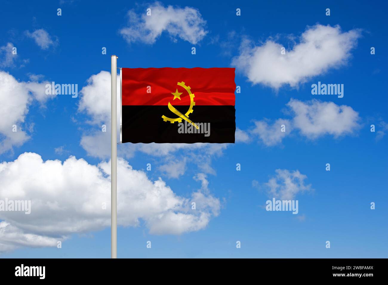 Le drapeau de l'Angola. L'Angola est un État sud-africain. La capitale ...