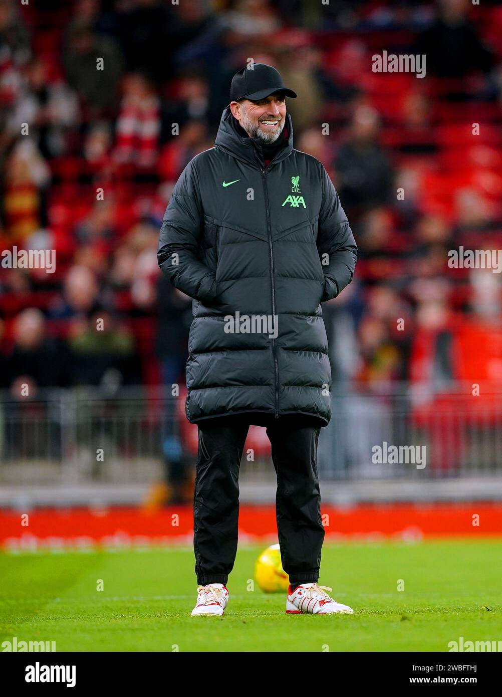 L'entraîneur de Liverpool Jurgen Klopp avant le match de demi-finale de ...