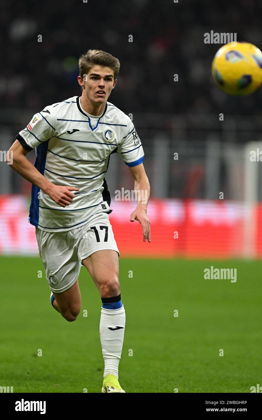 Milan, Italie. 10 janvier 2024. Charles de Ketelaere d'Atalanta lors ...