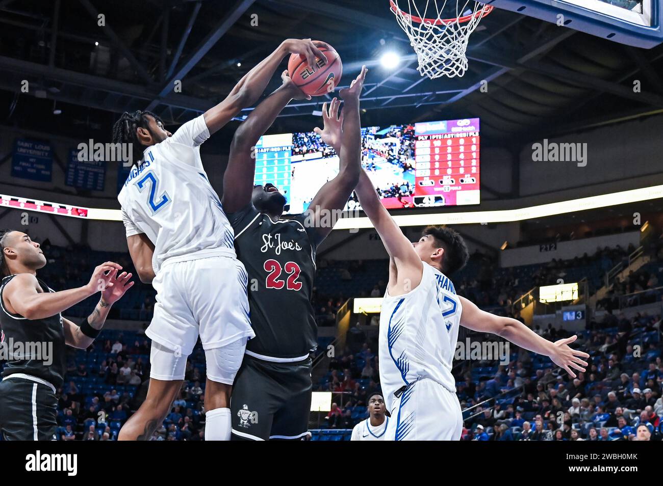 10 JANVIER 2024 : le garde de Saint Louis Billikens Larry Hughes II (2 ...