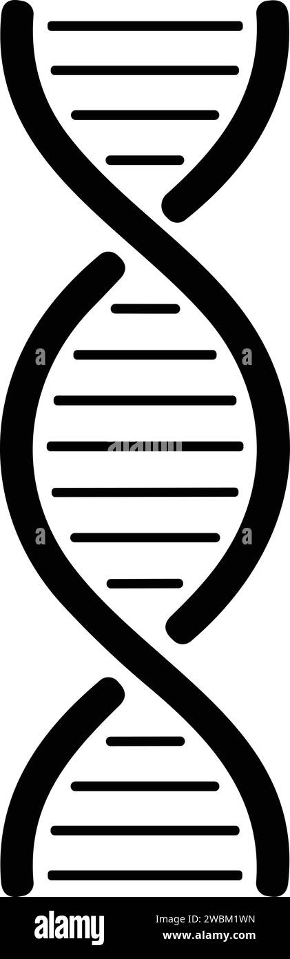 Icône ADN. Modèle de gène de vie bio code génétique molécule symbole ...