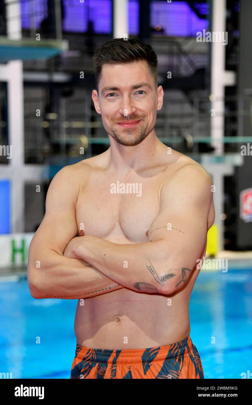 Philipp Boy beim Photocall zur Fernsehshow RTL Turmspringen aus der Schwimm- und Sprunghalle im ...