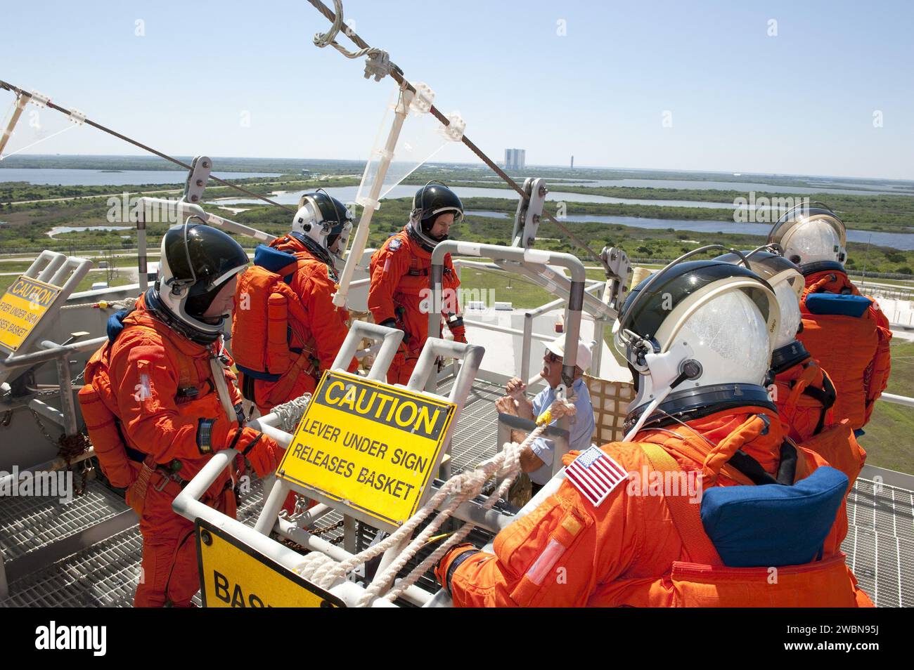 CAP CANAVERAL, Floride. -- lors d'une simulation d'urgence de la plate ...