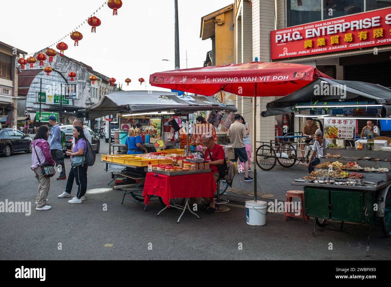 George Town, Penang, Malaisie - 10 janvier 2024 : les gens dans les ...