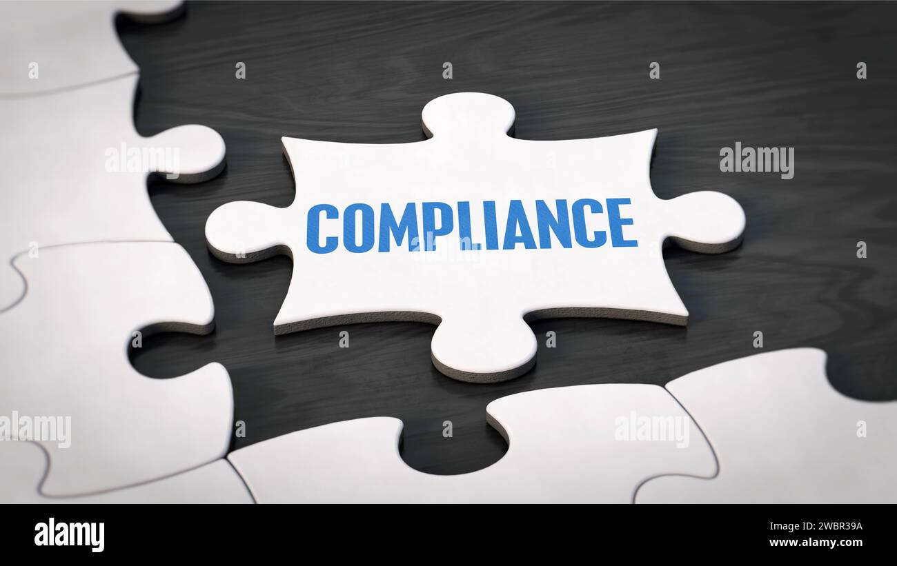 Puzzleteil mit dem Wort Compliance Symbolbild zum Thema Kodex ...
