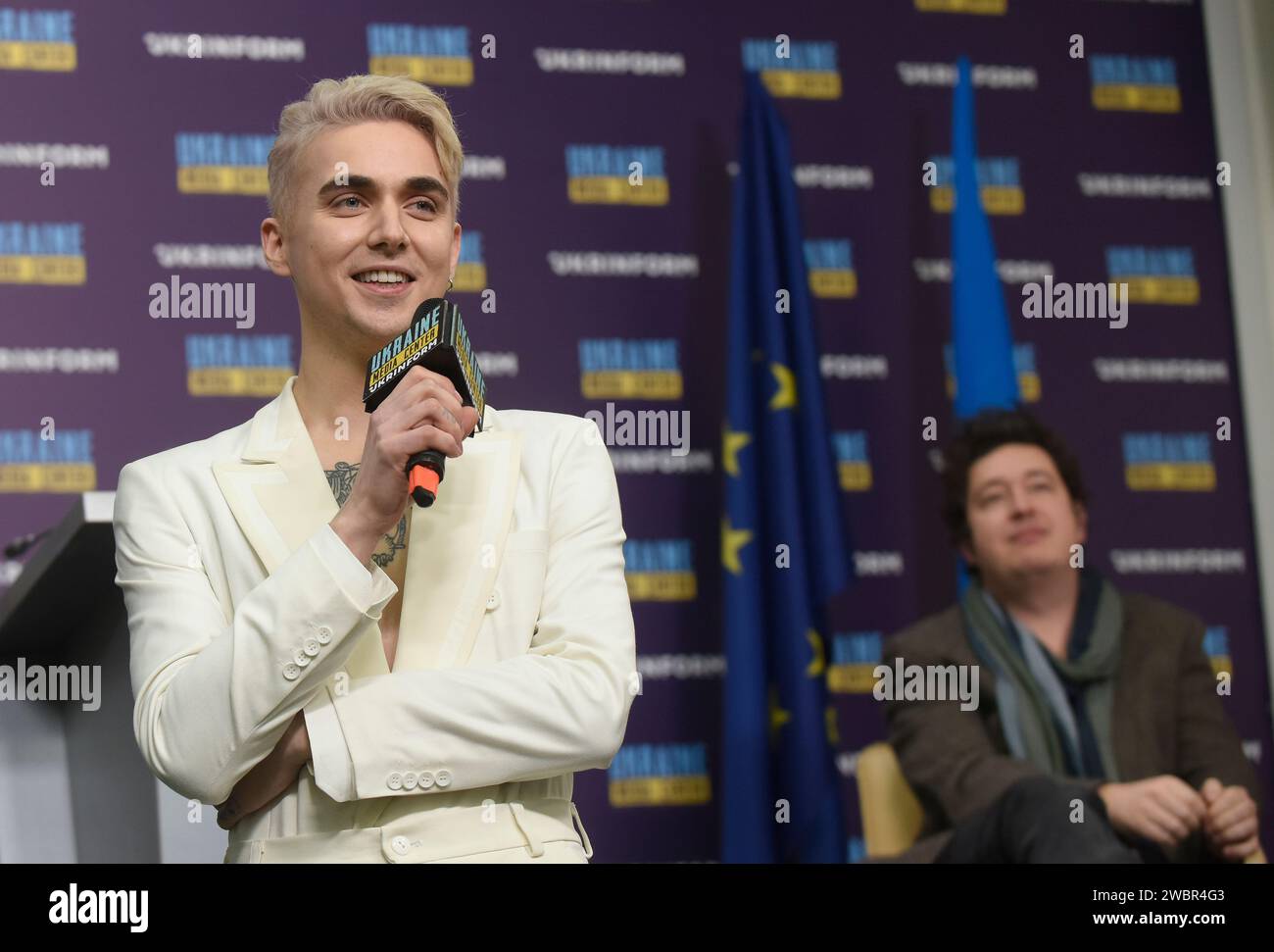 KIEV, UKRAINE - 11 JANVIER 2024 - le chanteur Melovin, qui sera le septième à interpréter sa ...