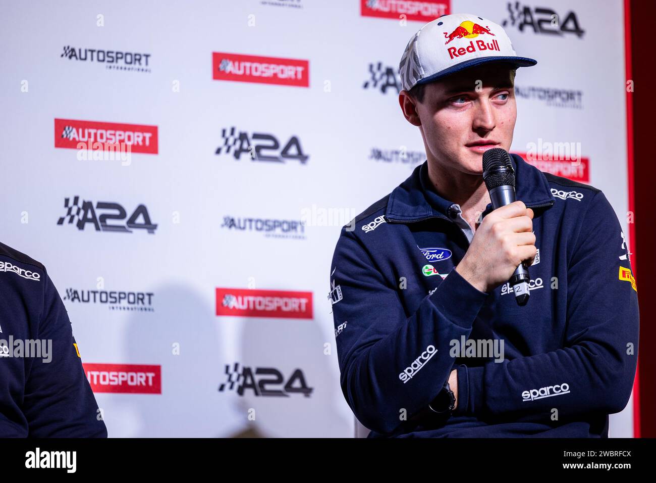 Birmingham, Royaume-Uni, 12 janvier 2024, Autosport Show 2024, pilote Adrien Formaux 2024 pour M ...