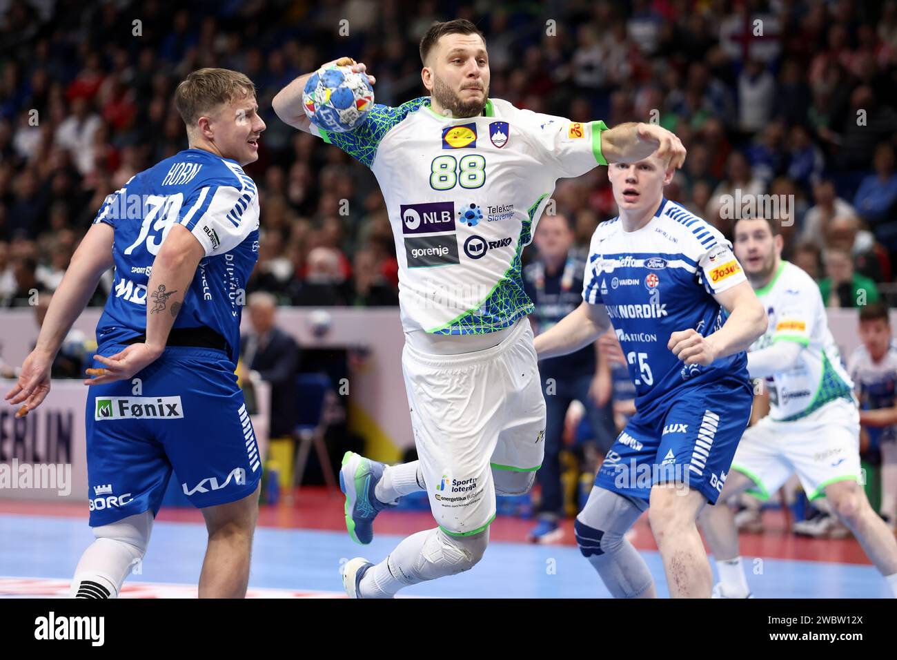 Berlin, Allemagne. 11 janvier 2024. Aleks Vlah lors du Men Handball EHF ...