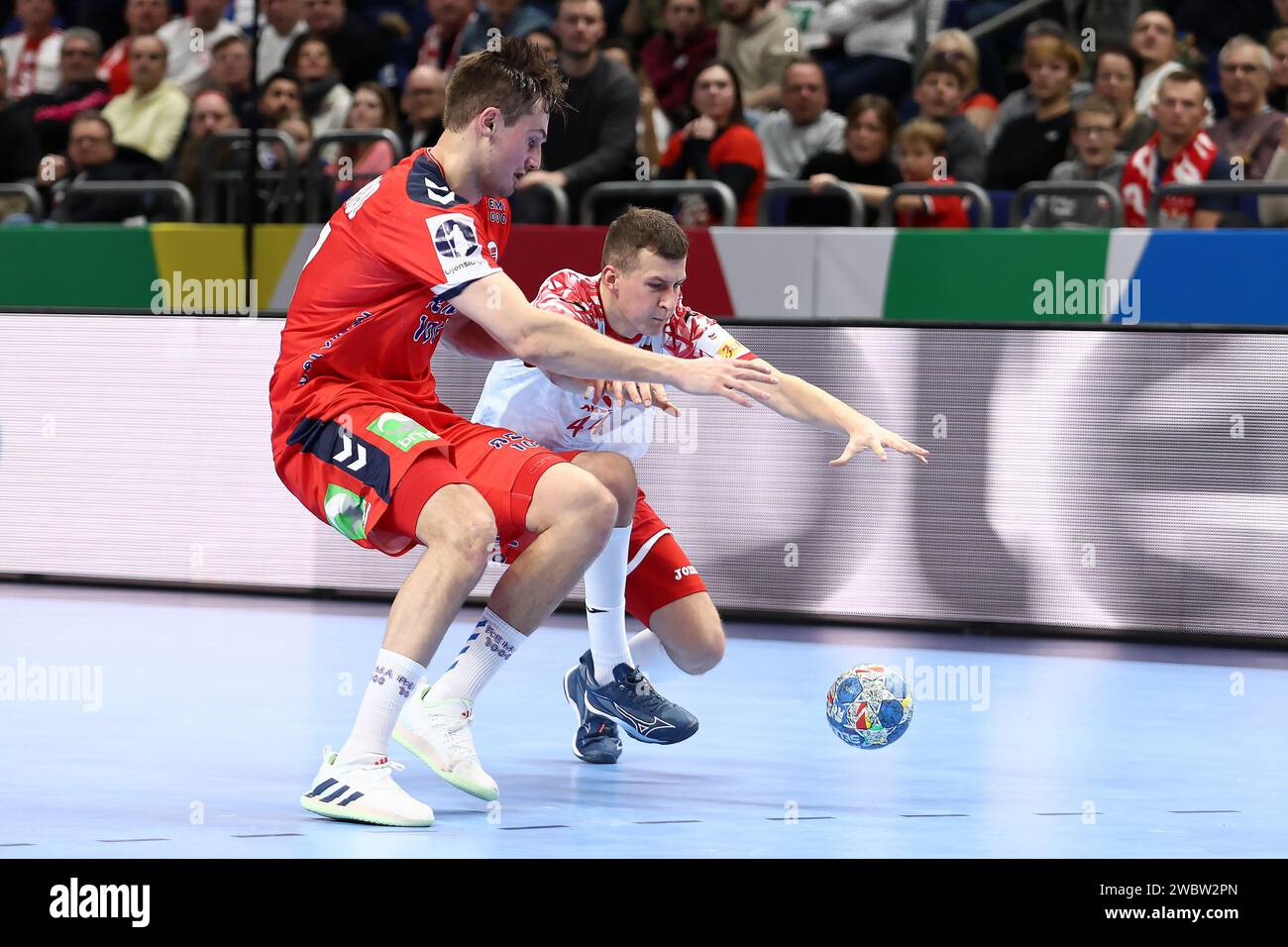 Mikolaj Czaplinski lors du Men Handball EHF Euro 2024 Match entre la ...