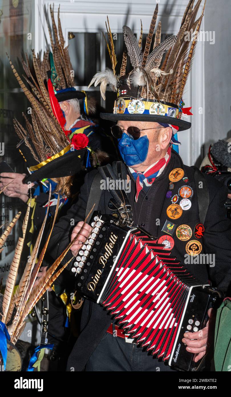 12 janvier 2024. Le verger annuel de pommiers wassail a eu lieu dans le ...