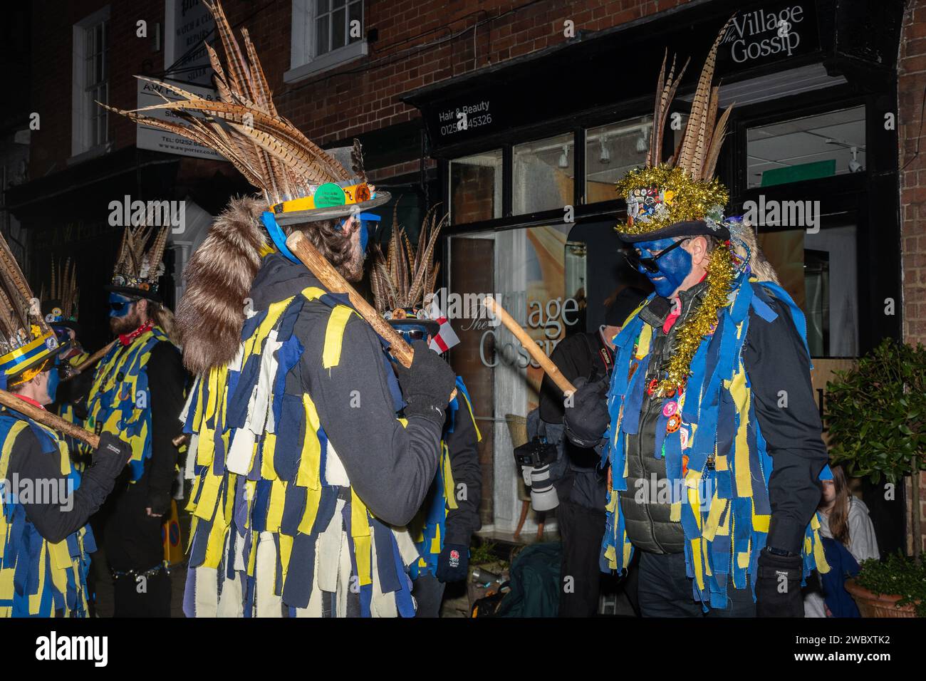 12 janvier 2024. Le verger annuel de pommiers wassail a eu lieu dans le ...