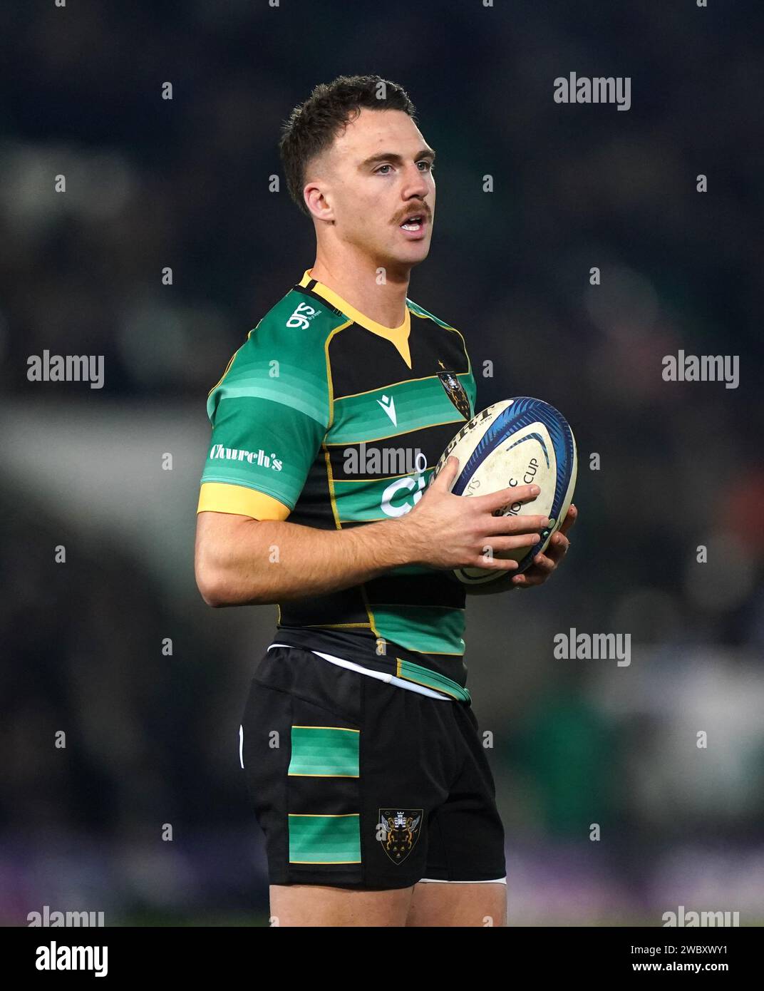 Tom James des Saints de Northampton lors du match de la coupe des ...