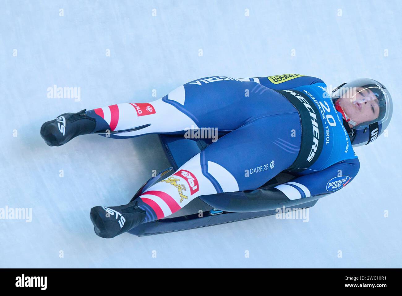 Innsbruck, Österreich 13.- 14. Janvier 2024 : Eberspächer Rennrodel ...