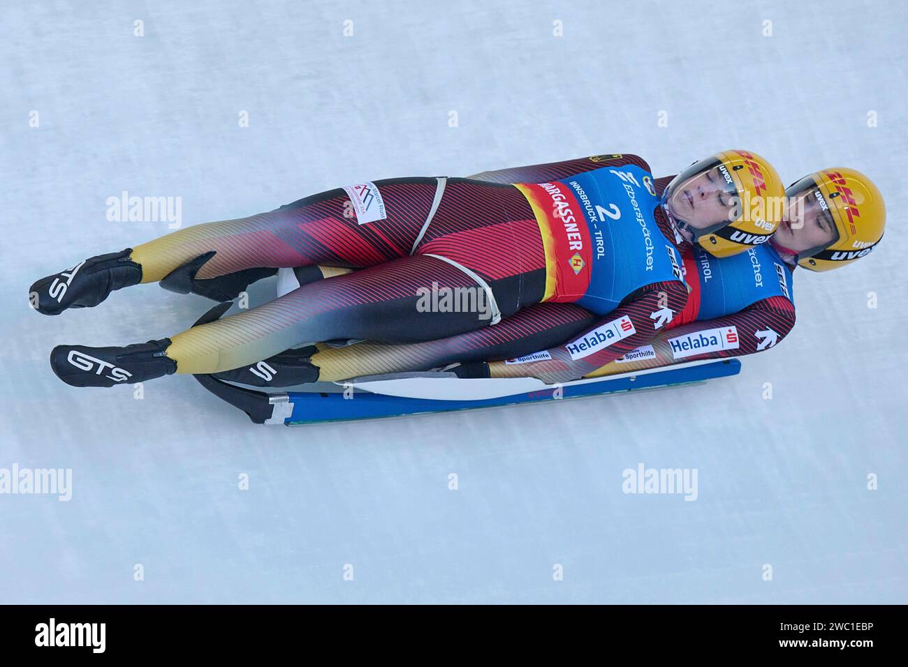 Innsbruck, Österreich 13.- 14. Janvier 2024 : Eberspächer Rennrodel ...