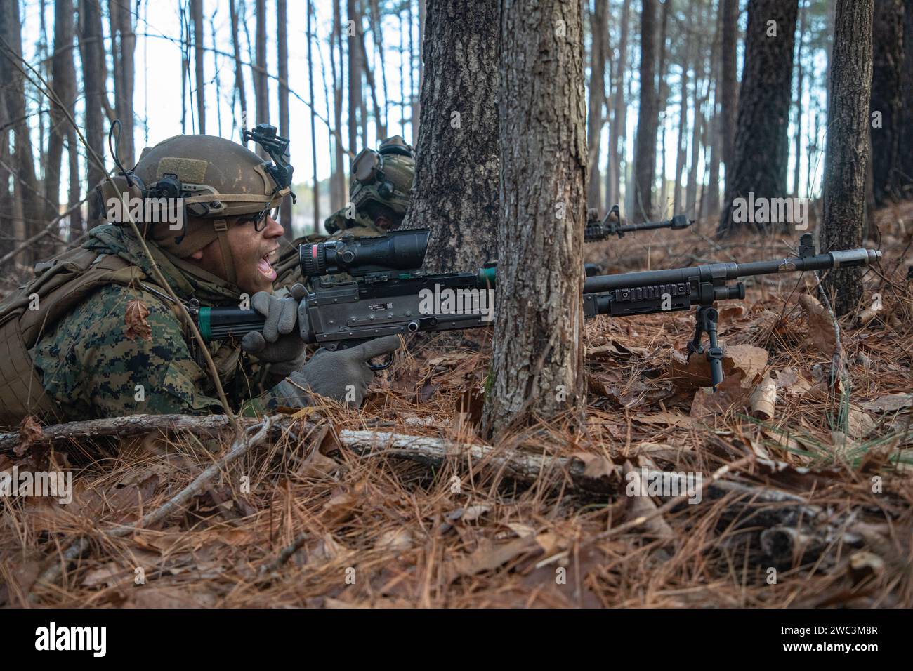 Les Marines américains avec la compagnie Charlie, l'équipe de ...