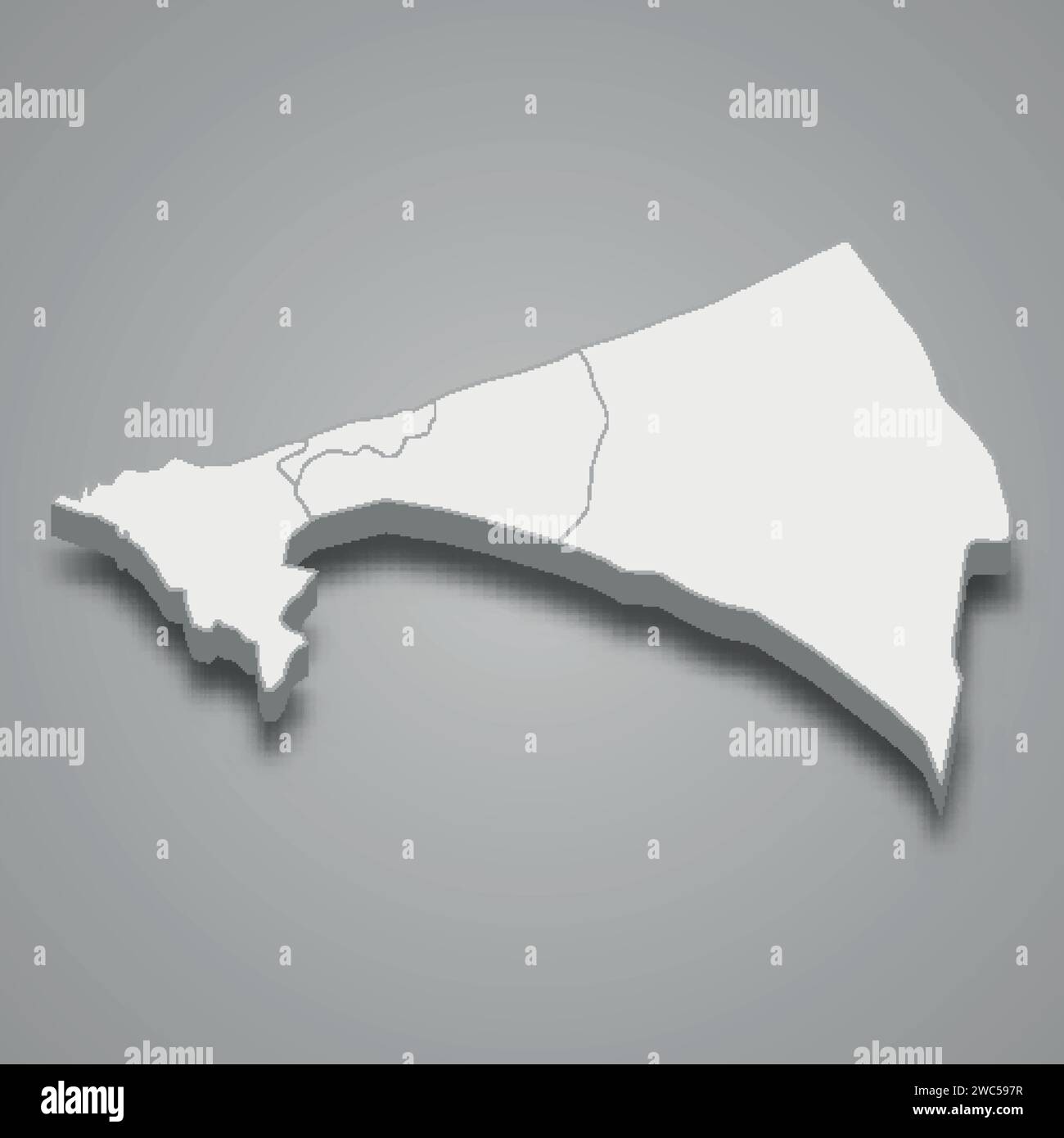 Carte de la région de dakar Banque d'images vectorielles - Alamy