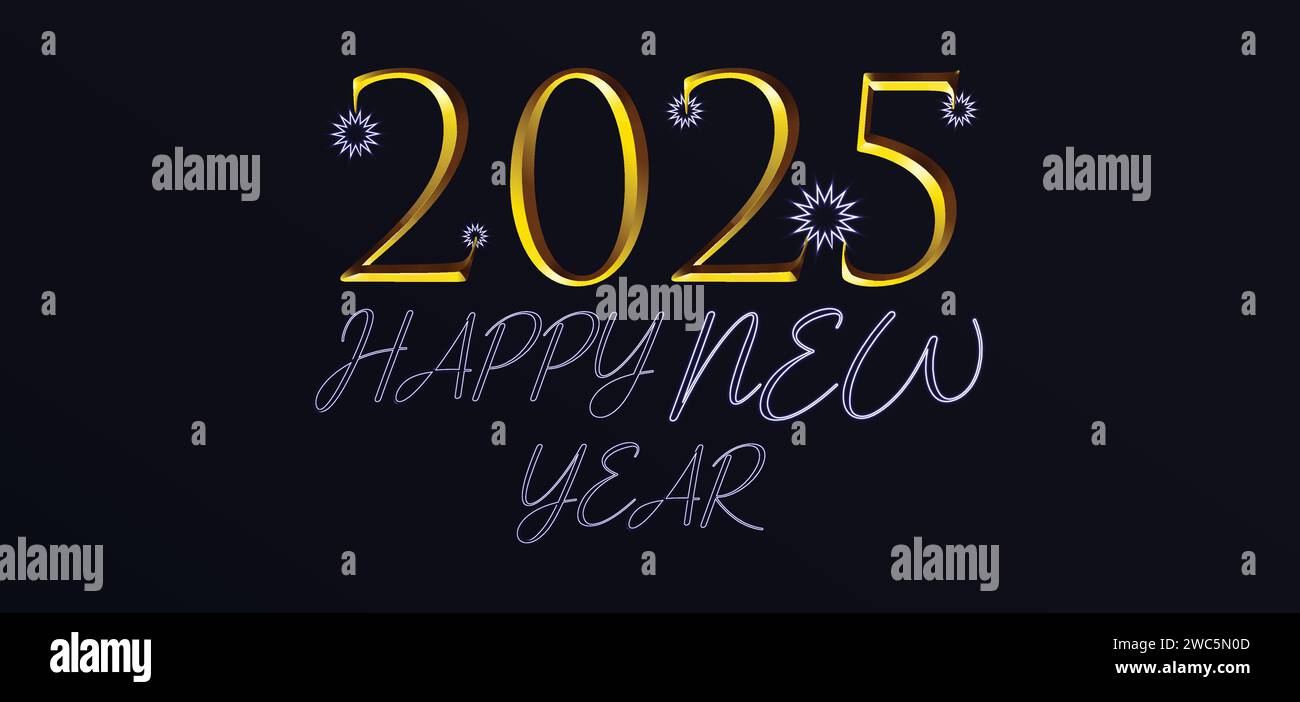 Bonne année 2025 Banque d'images vectorielles - Alamy