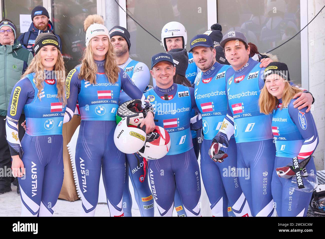 Innsbruck, Österreich 13.- 14. Janvier 2024 : Eberspächer Rennrodel ...