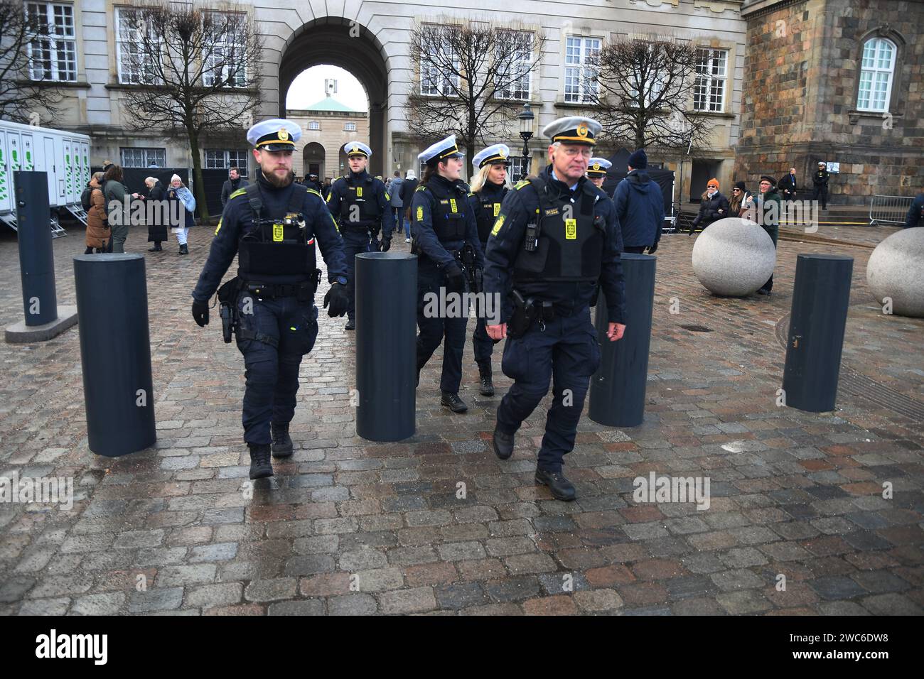 Copenhague, Danemark /14 janvier 2024/. Natiopn gethr à fêter3e reine ...
