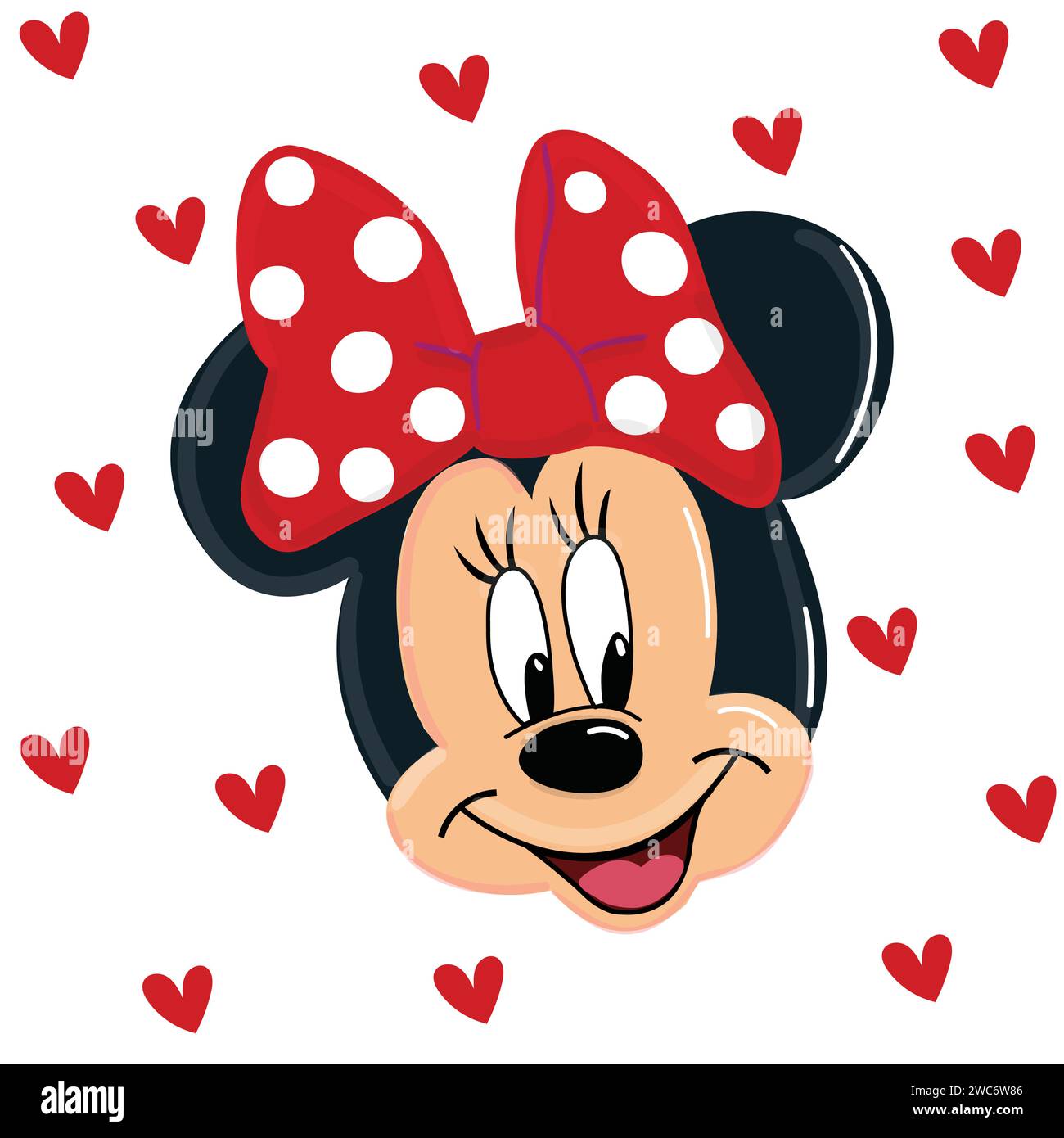 Dessin De La Tête De Minnie Mouse
